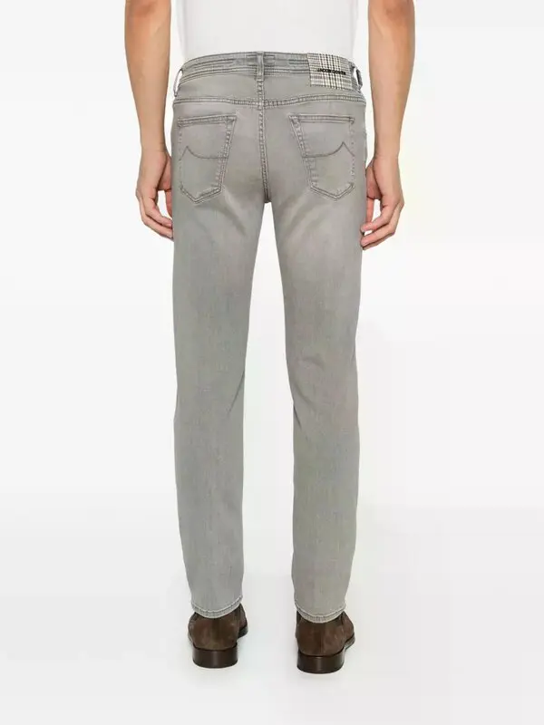 Jacob Cohen Logo-patch Cropped Slim-fit Jeans