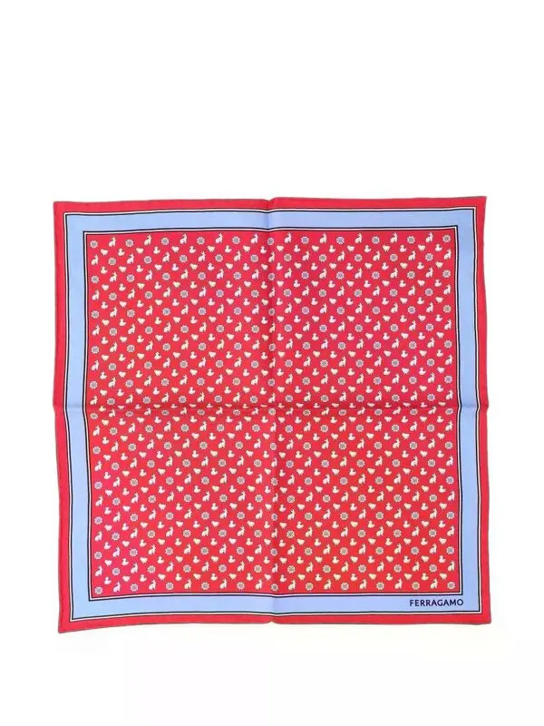 FERRAGAMO Primavera Silk Pocket Square