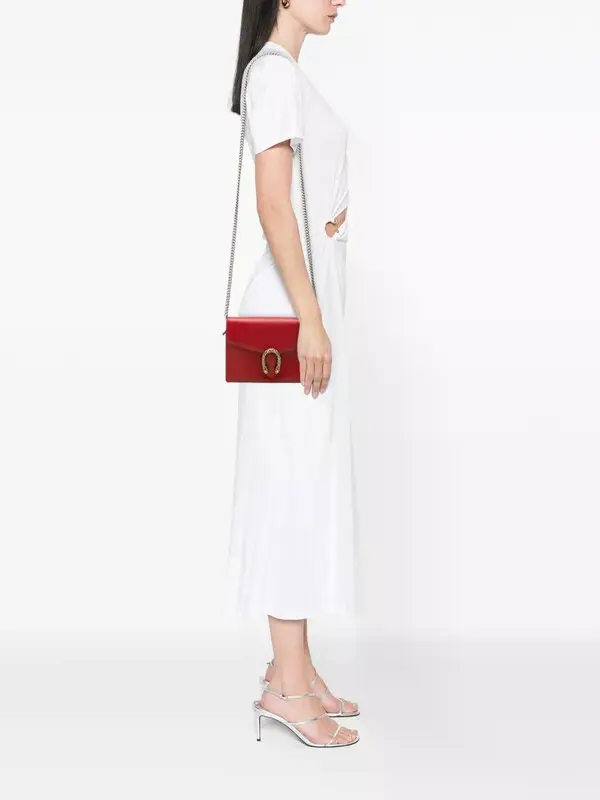 Gucci Calfskin Dionysus Wallet On Chain Crossbody Bag - Red
