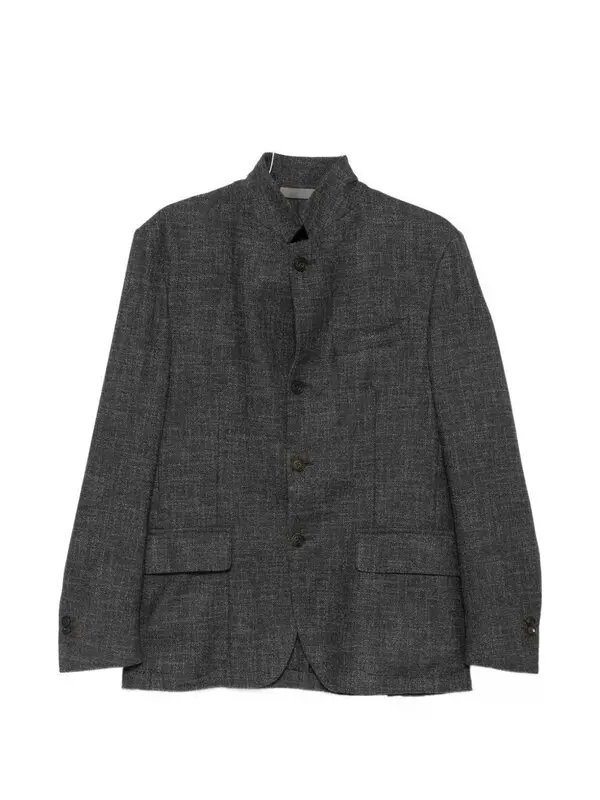 Corneliani High-neck Button-up Jacket - Grey