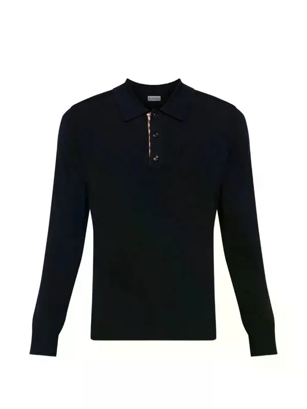 Burberry Marcus Wool Polo Shirt - Blue