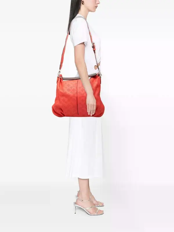LOUIS VUITTON Monogram Mahina Selene Mm Satchel - Red