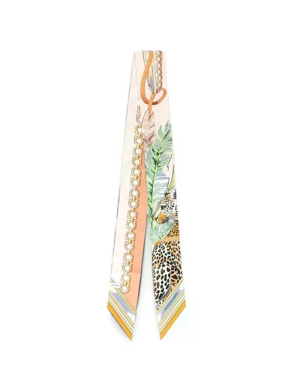 FERRAGAMO Felini Print Silk Mini Bandeau - Neutrals