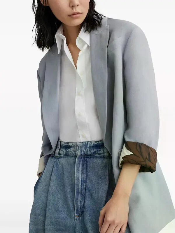 Brunello Cucinelli Single-breasted Blazer With Contrasting Cuffs