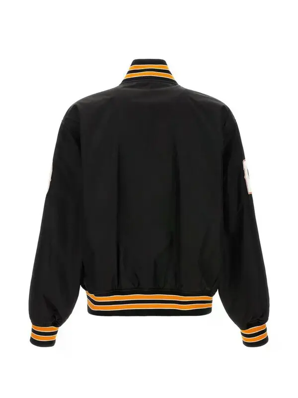 Balenciaga Logo-patch Bomber Jacket - Black