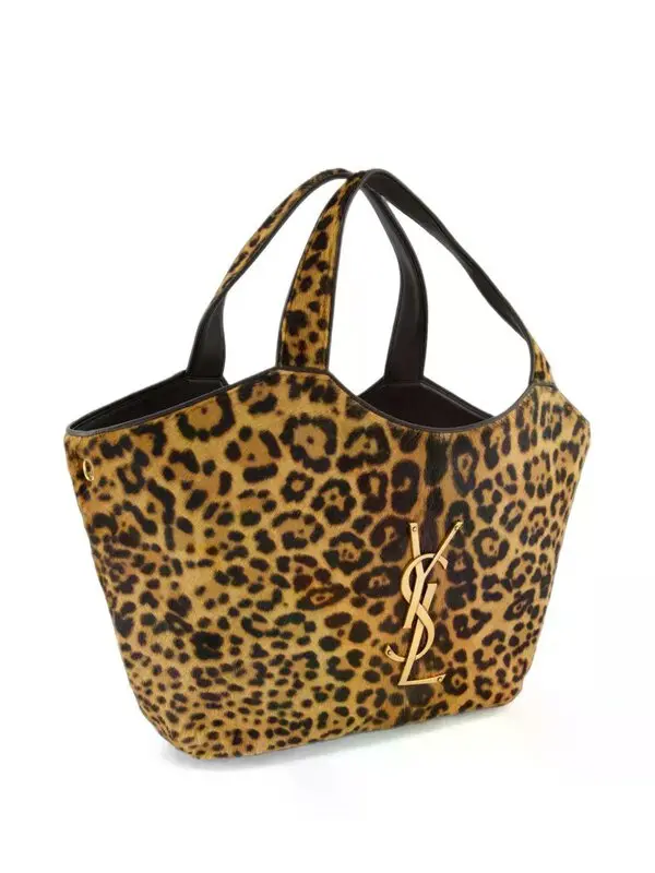 Saint Laurent Medium Icare Leopard-print Tote Bag