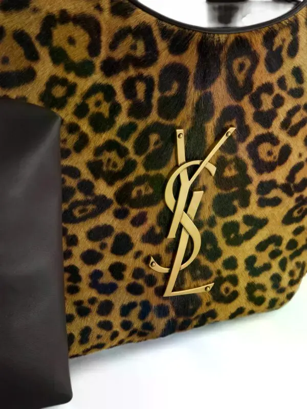Saint Laurent Medium Icare Leopard-print Tote Bag