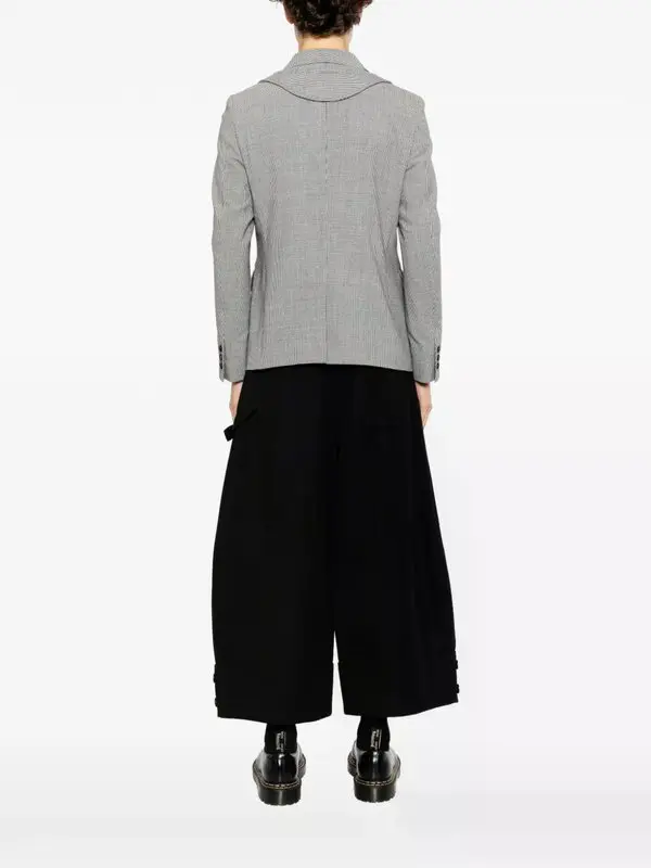 Comme Des Garçons Houndstooth-pattern Panelled Jacket