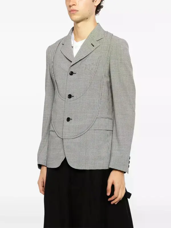 Comme Des Garçons Houndstooth Panelled Blazer