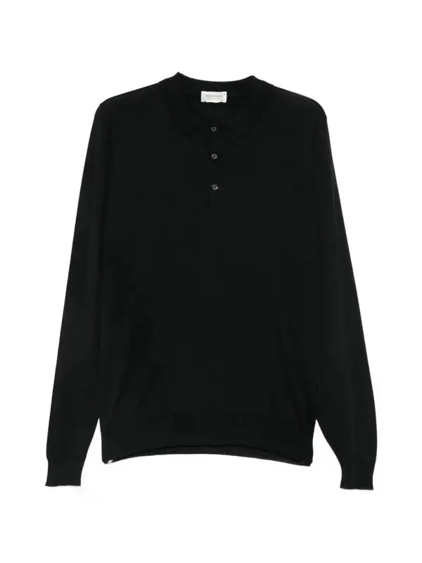John Smedley Belpert Long-sleeve Polo Sweater