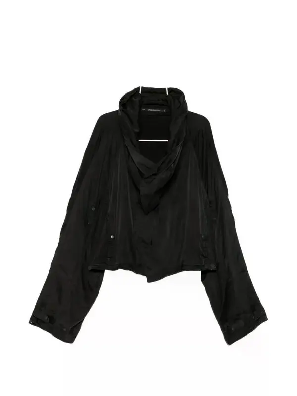 JULIUS Hooded Cropped Jacket - Black