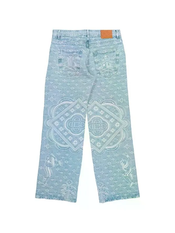 Casablanca Carpet Jacquard Baggy Jeans