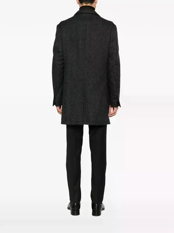 Corneliani Herringbone Single-breasted Coat