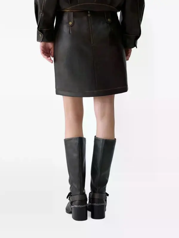 Liu Jo Button-pocket Coated Skirt