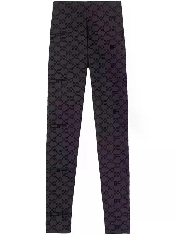 Off-White Flock Monogram Performance Leggings