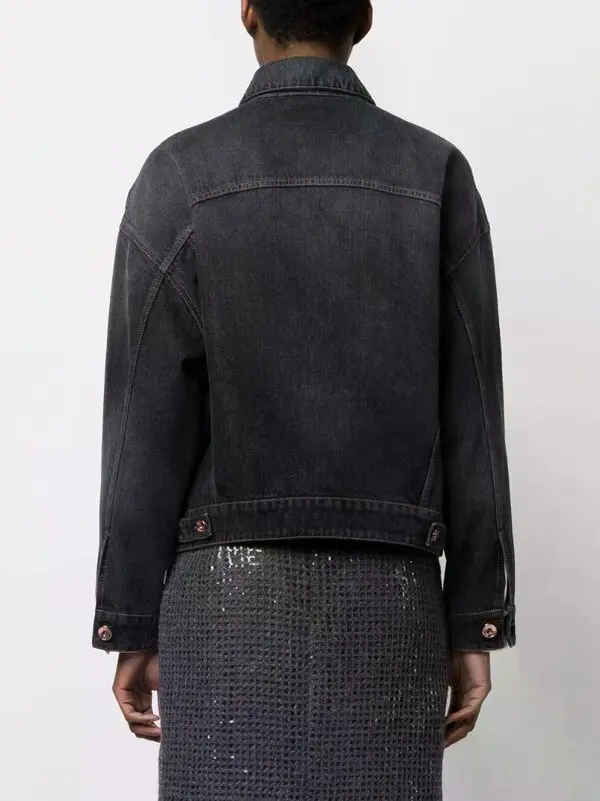 Brunello Cucinelli Monili Embellished Denim Jacket