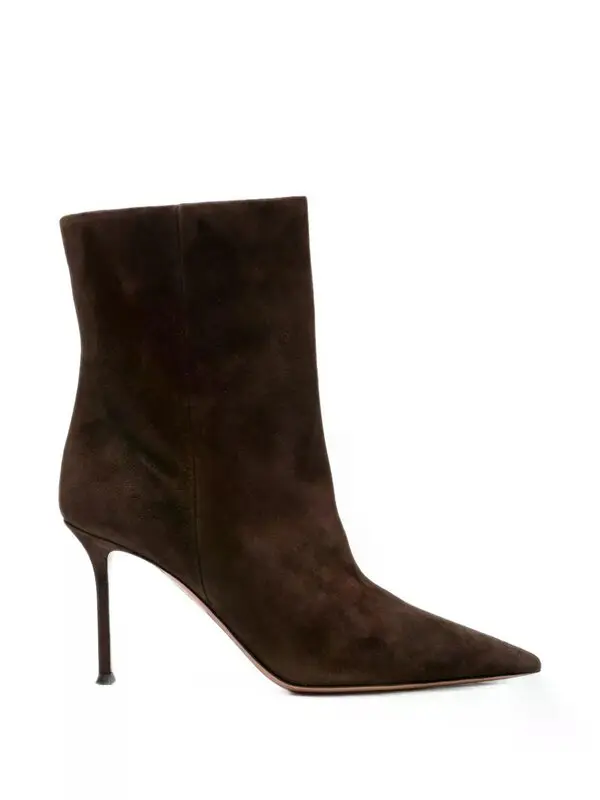 AQUAZZURA Pointed-toe Suede Stiletto Heel Boots
