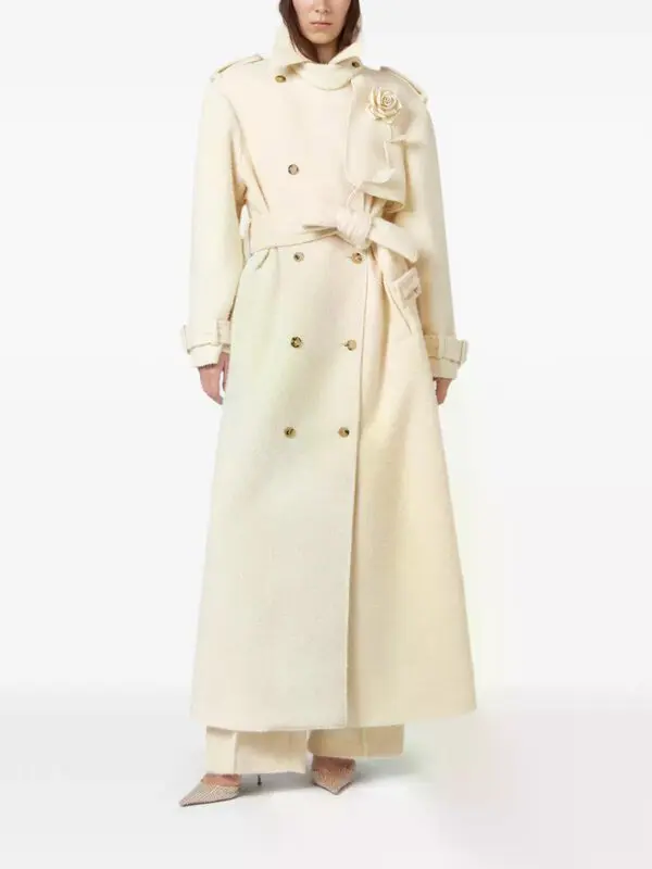 Giuseppe Di Morabito Rose Detail Double-breasted Coat