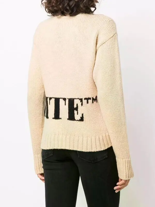 Off-White Intarsia Logo Crew-neck Jumper