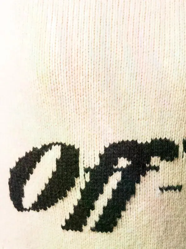 Off-White Intarsia Logo Crew-neck Jumper