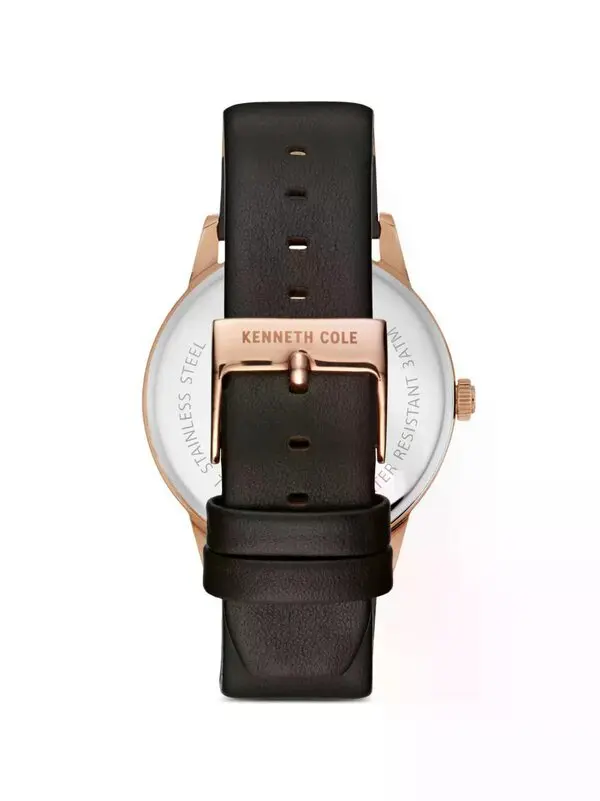 KENNETH COLE Chronograph Watch With Leather Strap