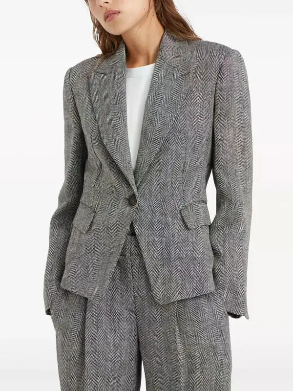 Brunello Cucinelli Single-breasted Linen-flax Blazer