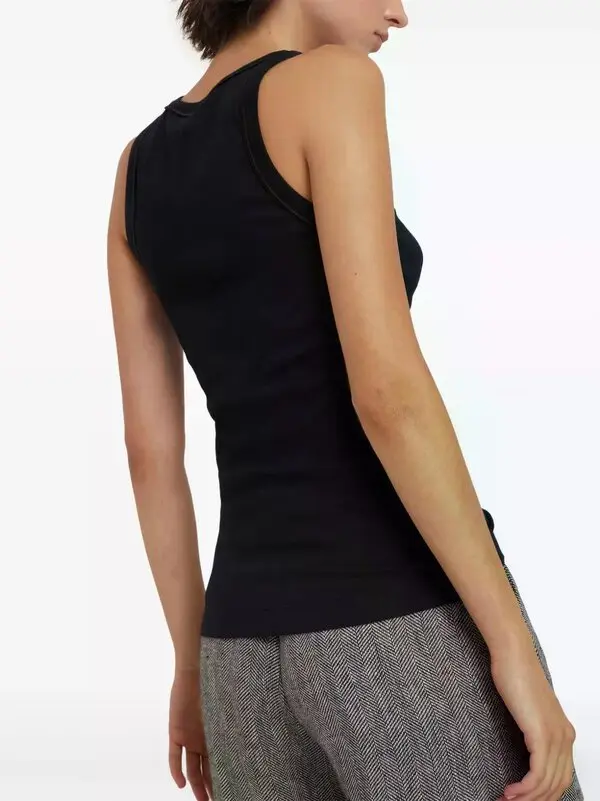 Brunello Cucinelli U-neck Fine-ribbed Tank Top
