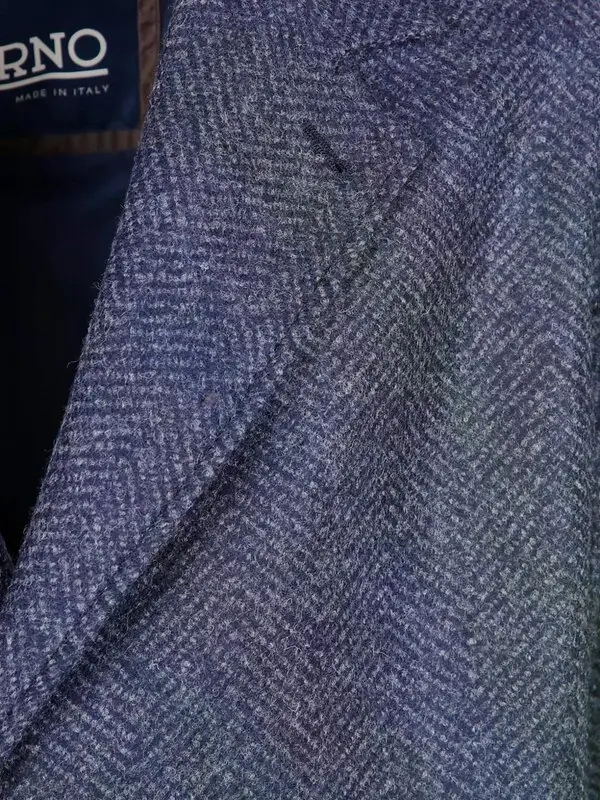 Herno Herringbone Single-breasted Coat