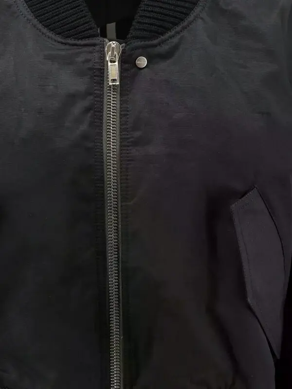Rick Owens Secchia Ruched Cropped Bomber Jacket