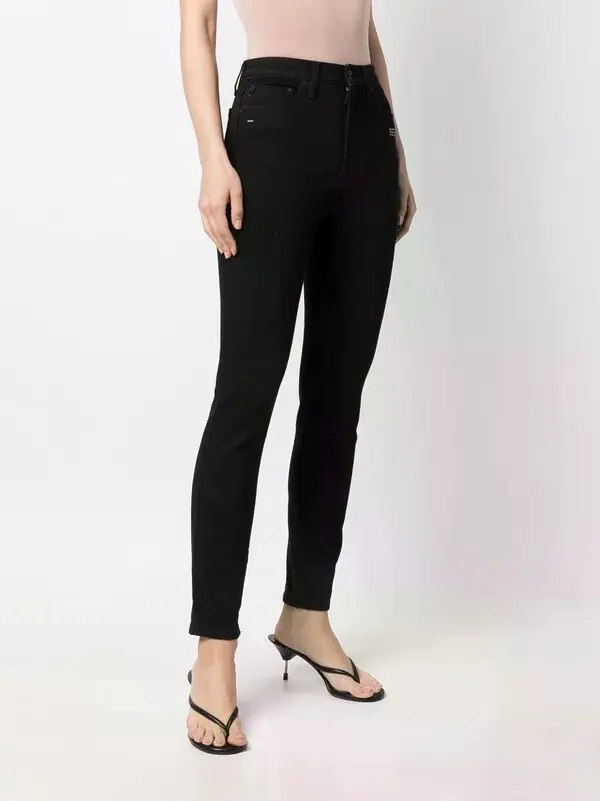 Off-White Slogan Logo-print Skinny Jeans