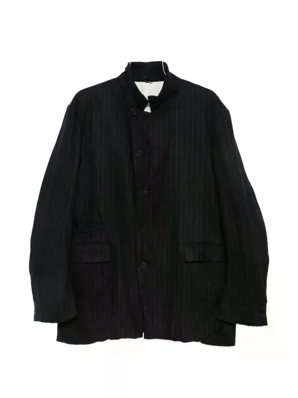 RICORRROBE Cirro Pinstripe Cashmere Wool Jacket - Blue