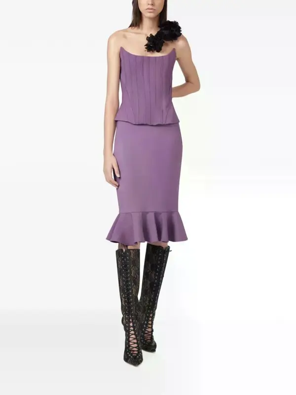 Giuseppe Di Morabito Corset-style Floral-appliqué Top