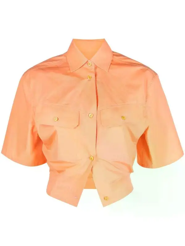 Off-White Toybox Cropped Shirt - Orange