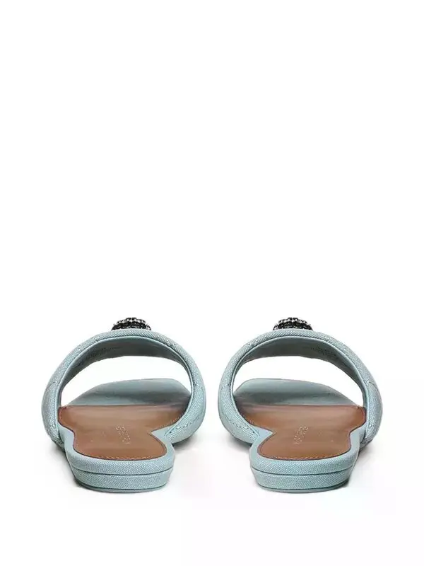 Kurt Geiger Quilted Eagle-plaque Flat Sandals