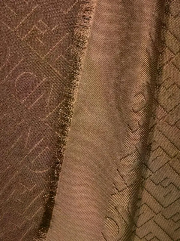 Fendi Logo-print Virgin-wool Scarf