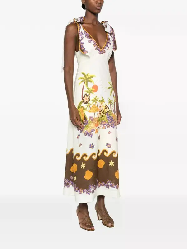 ALEMAIS Alemas Island Cove Ballet Midi Dress