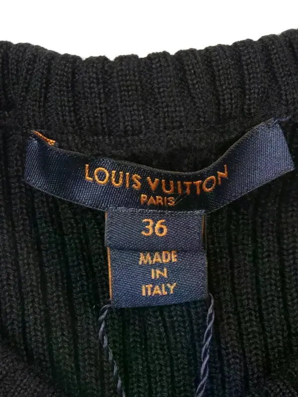 LOUIS VUITTON Animal-print Paneled V-neck Dress
