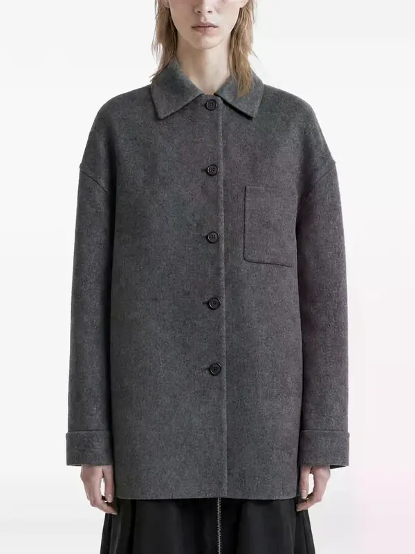 Prada Button-up Patch-pocket Jacket - Grey