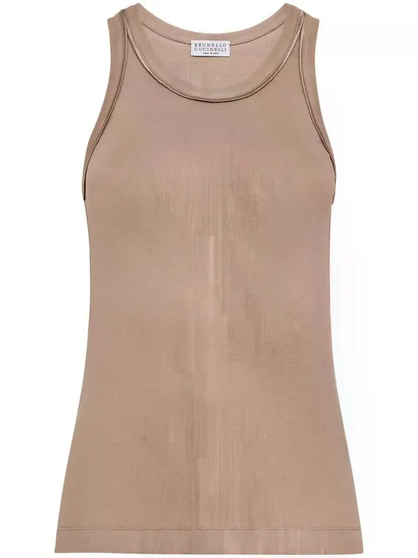 Brunello Cucinelli Sleeveless Scoop Neck Top