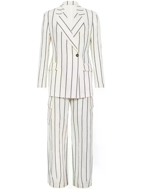Brunello Cucinelli Striped Linen-blend Suit