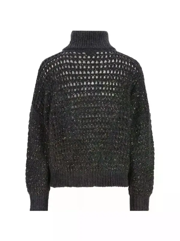 Brunello Cucinelli Open-knit Sequin Cardigan