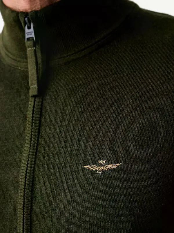 AERONAUTICA MILITARE Zip-up High-neck Cardigan