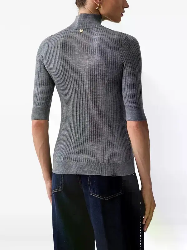 Liu Jo Wool Top With Rhinestones