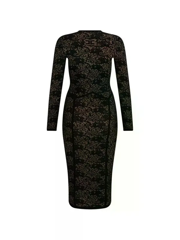 Elisabetta Franchi Long-sleeve Midi Dress With Cut-out Detail