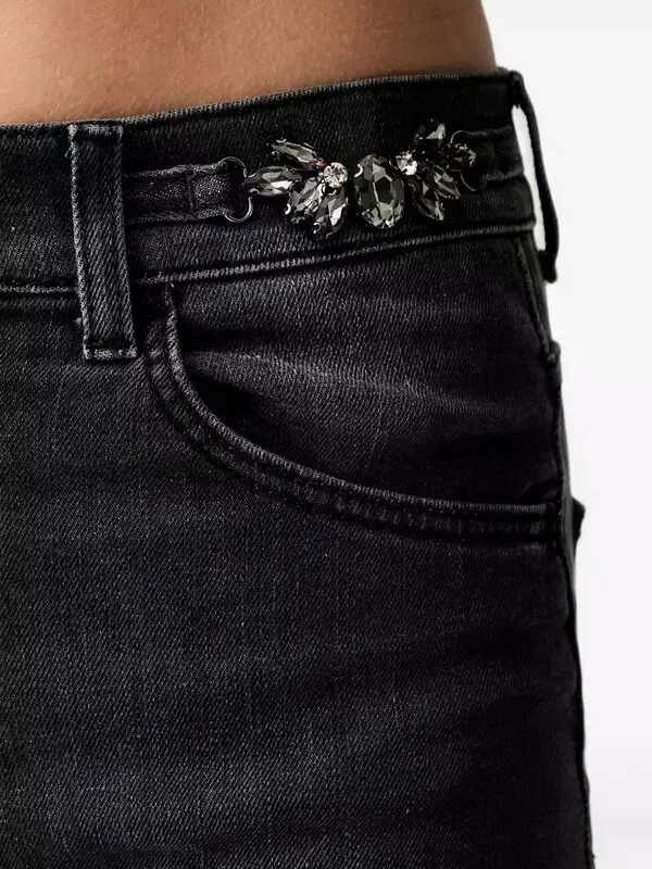 Liu Jo Crystal-embellished Wide-leg Jeans