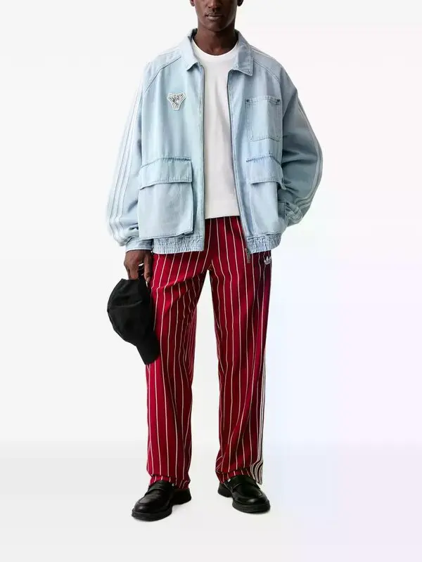 Adidas Logo-print Panelled Denim Jacket