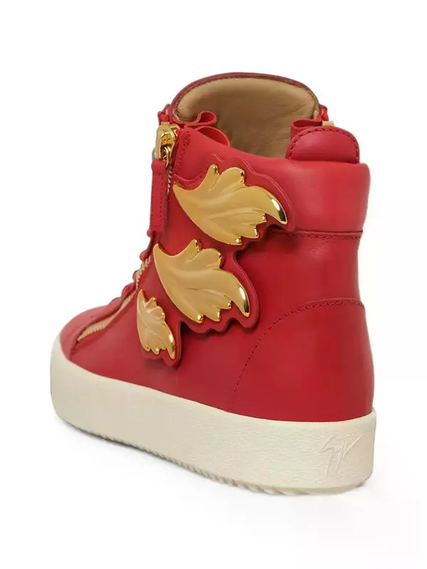 GIUSEPPE ZANOTTI Fiamma Leaf-embellished Sneakers