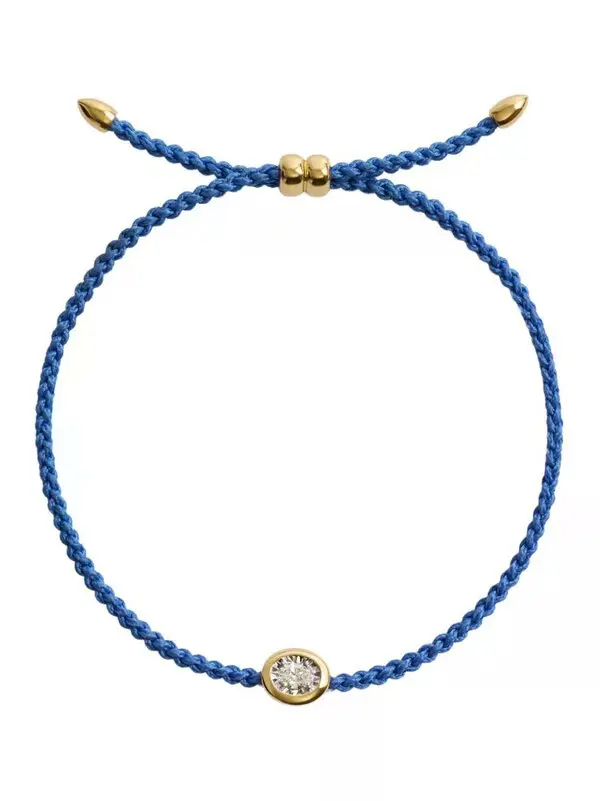 Monica Vinader Oval Cord Diamond Bracelet - Blue