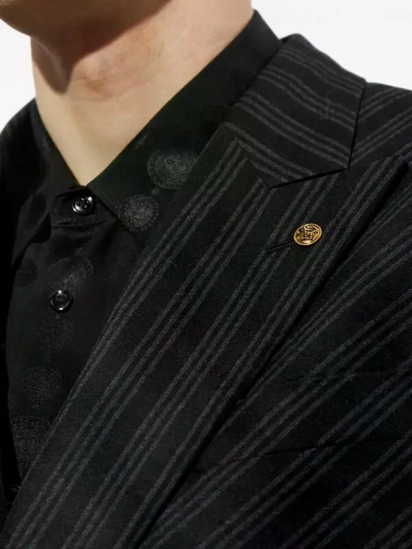 Versace Pinstriped Double-breasted Blazer