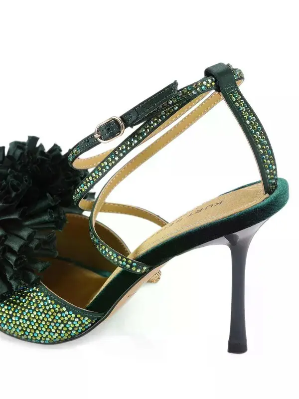 Kurt Geiger Pom Heel Sandals With Crystal Embellishments